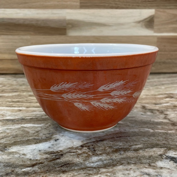 Pyrex | Kitchen | Vintage Pyrex Autumn Harvest Wheat 75 Ml Mixing ...